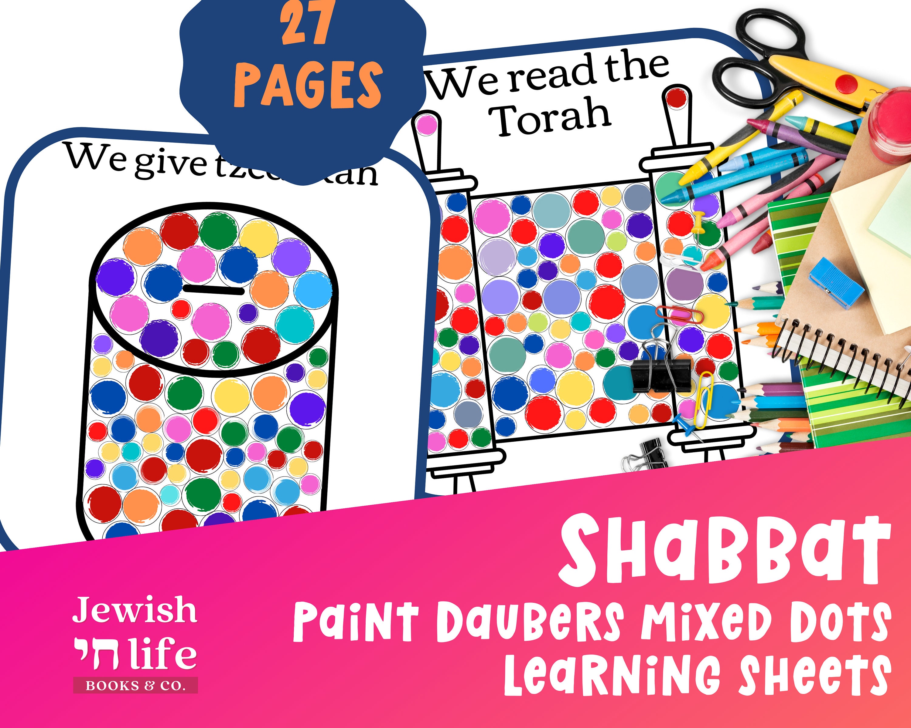Dab & Learn About Shabbat - Instant Download of Learning Pages for ...