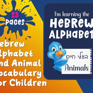 Printable "i'm Learning Hebrew Alphabet -animals" Letters & Vocabulary ...