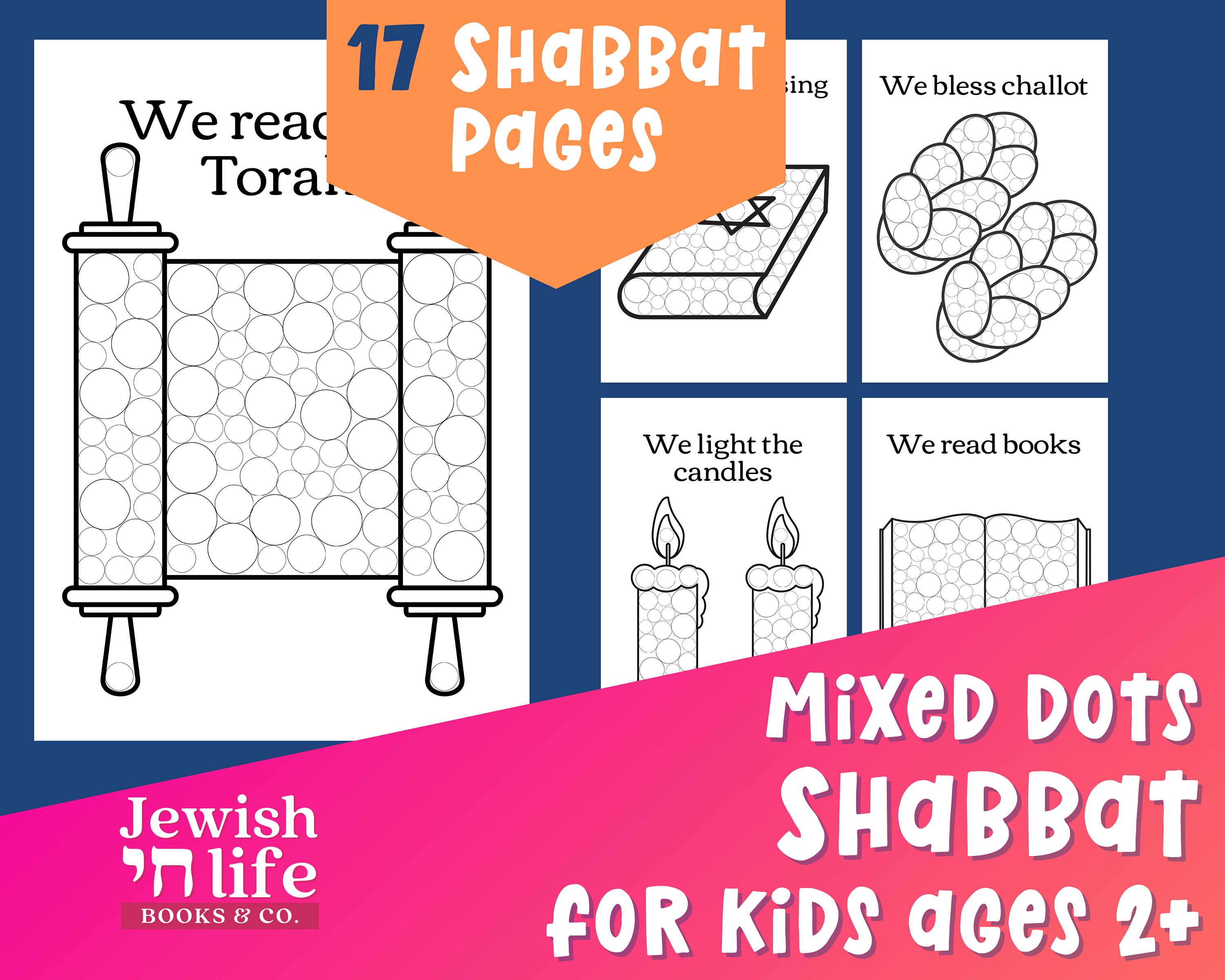 Dab & Learn About Shabbat Instant Download of Learning Pages for Young ...