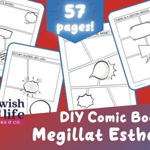 Printable DIY "my Own Megillat Esther Comic Book" Torah/bible Study ...