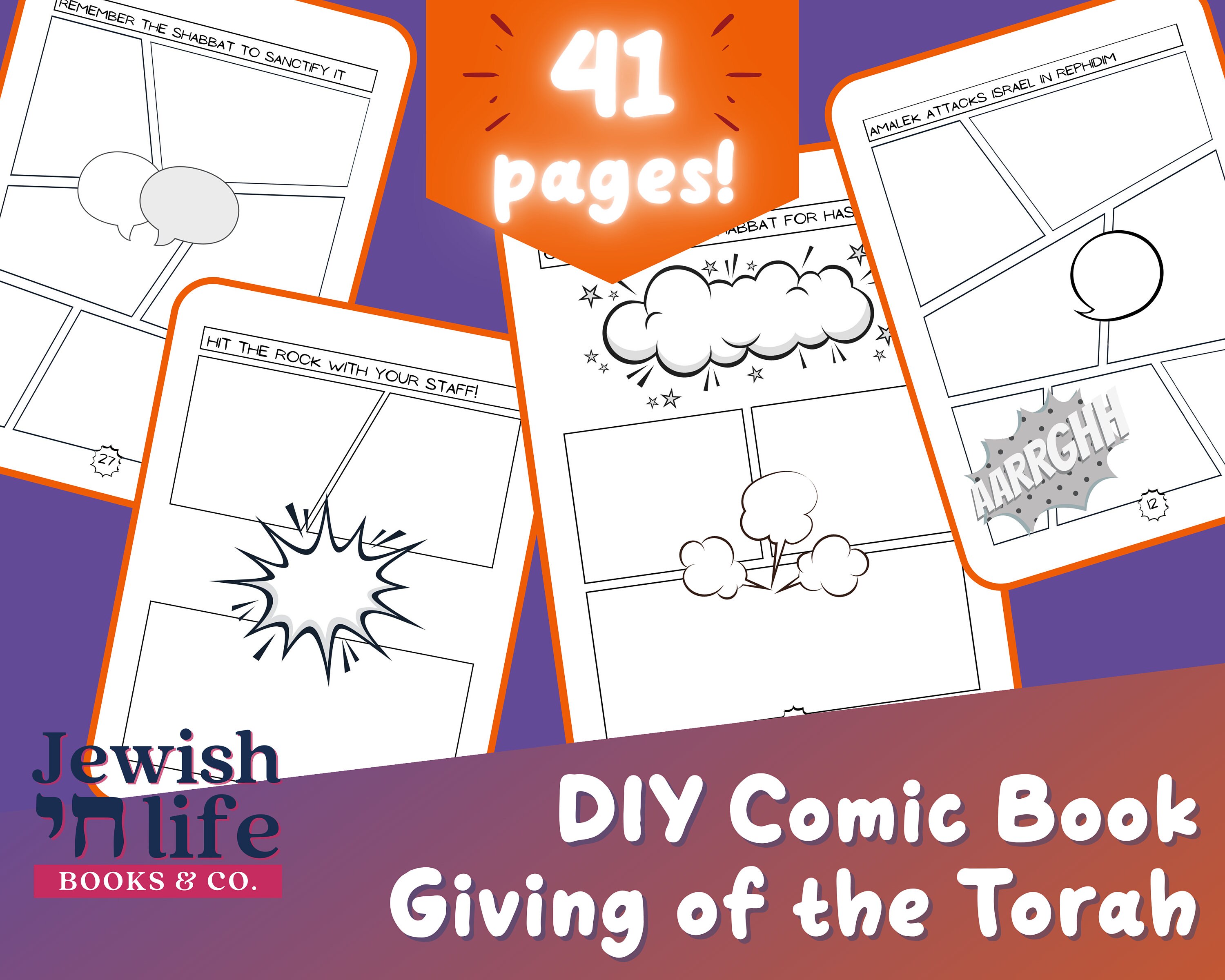 Matan Torah a Printable DIY Comic Book for Jewish Kids Ages 6 From ...