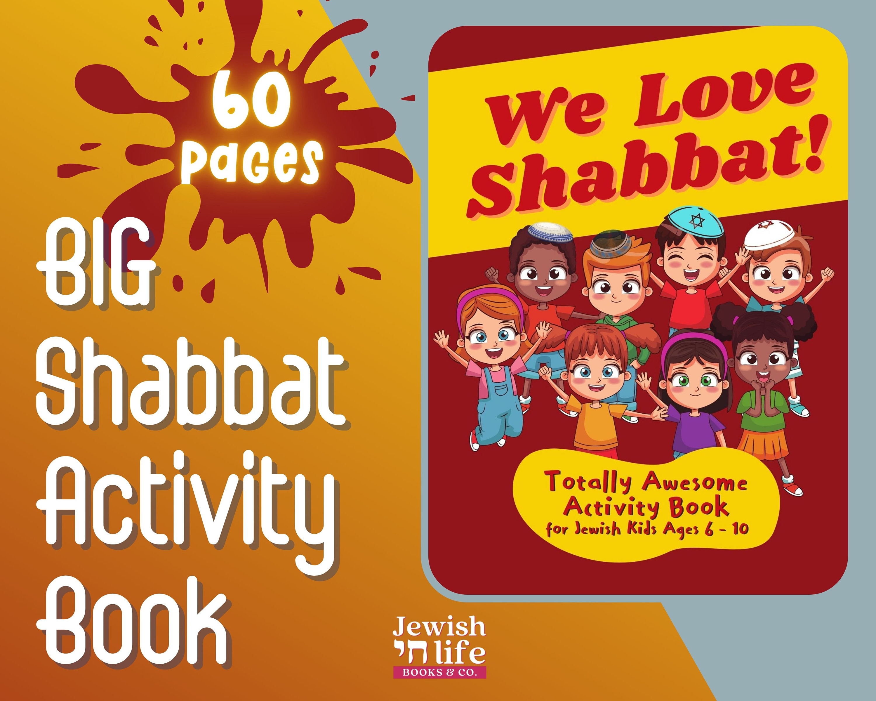 Printable we Love Shabbat BIG Activity Book for Jewish Children to ...