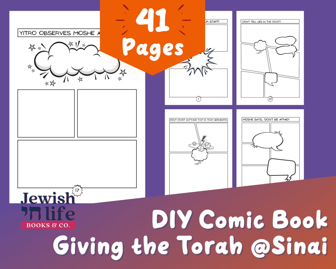Matan Torah a Printable DIY Comic Book for Jewish Kids Ages 6 From ...