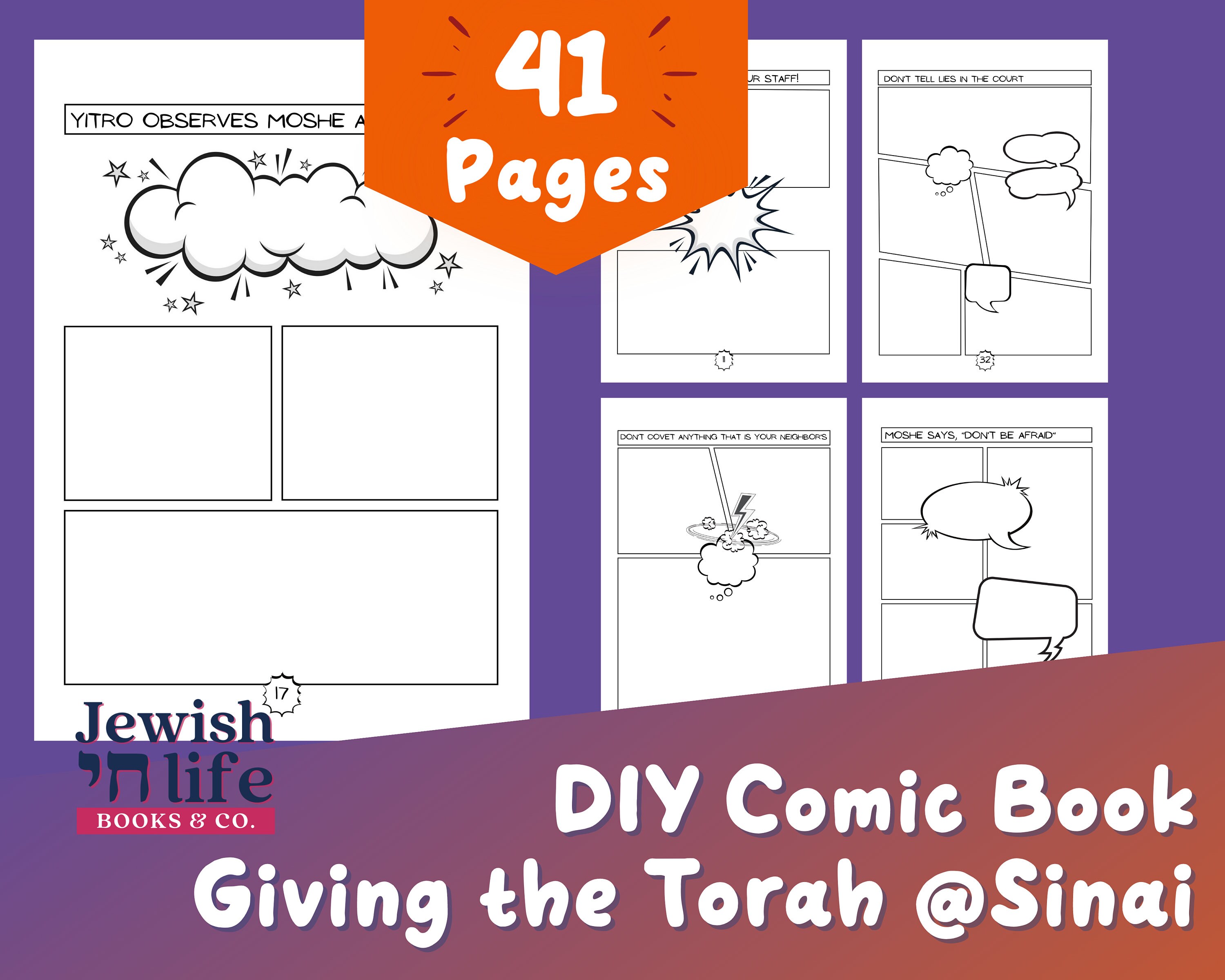 Matan Torah a Printable DIY Comic Book for Jewish Kids Ages 6 From ...