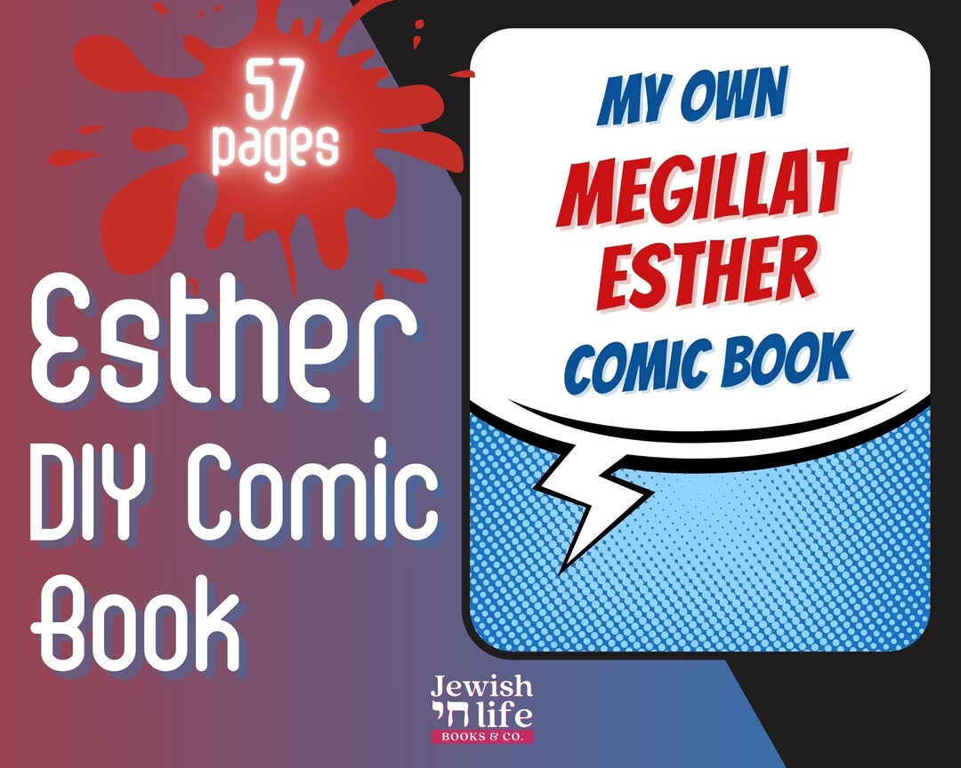 Printable DIY "my Own Megillat Esther Comic Book" Torah/bible Study ...