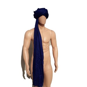 Blue Tuareg Scarf, African Tagelmust, Long Moroccan Berber Headscarf ...