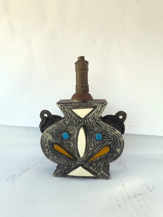 Vintage Moroccan Berber Gun Powder Flask Decorative Flask - Etsy