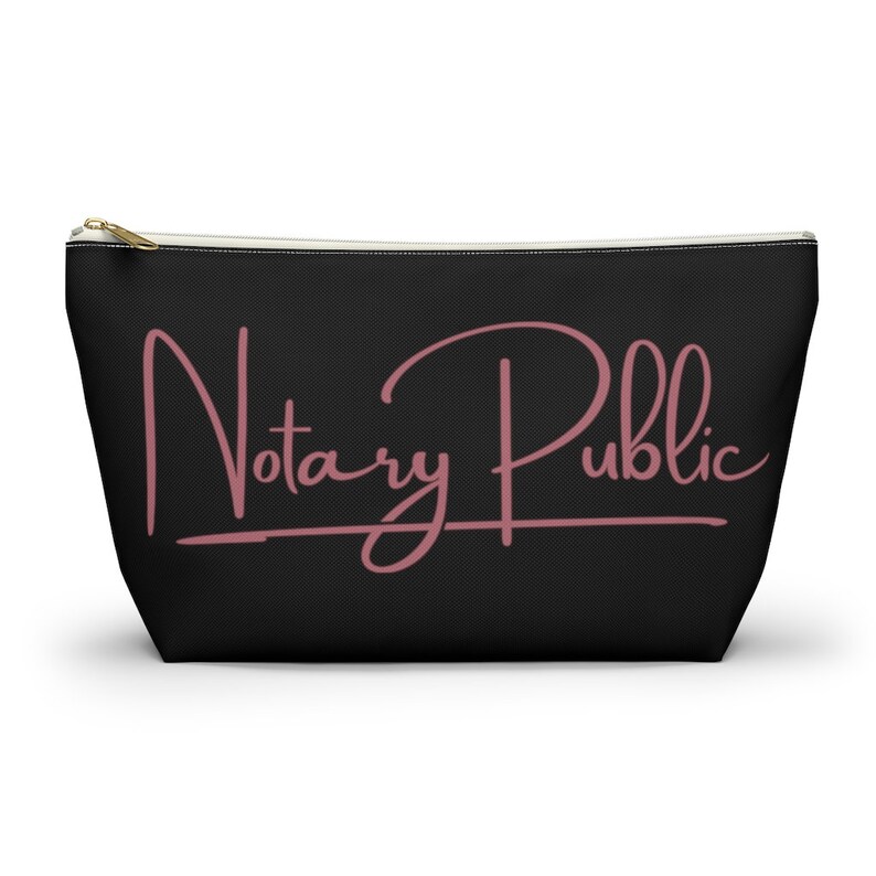 Notary Public Rose Gold Accessory Pouch W T-bottom - Etsy
