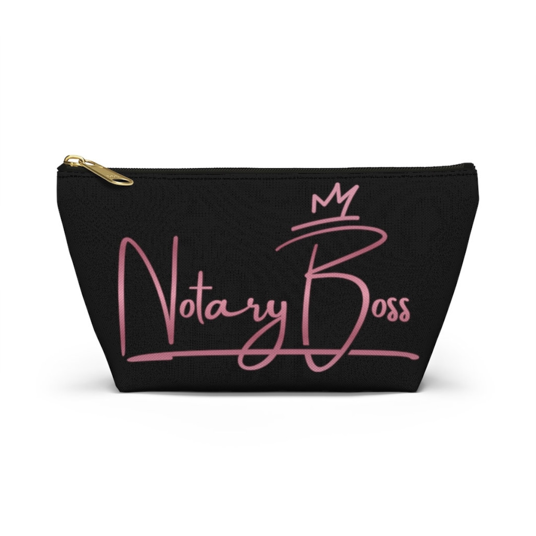 Rose Gold-notary Boss Accessory Pouch W T-bottom Personalised Clutch ...