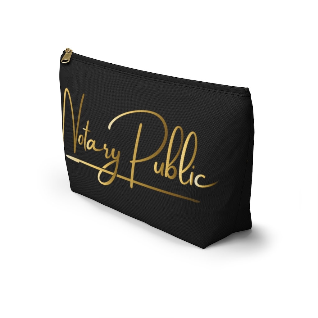 Notary Public Gold Accessory Pouch W T-bottom - Etsy