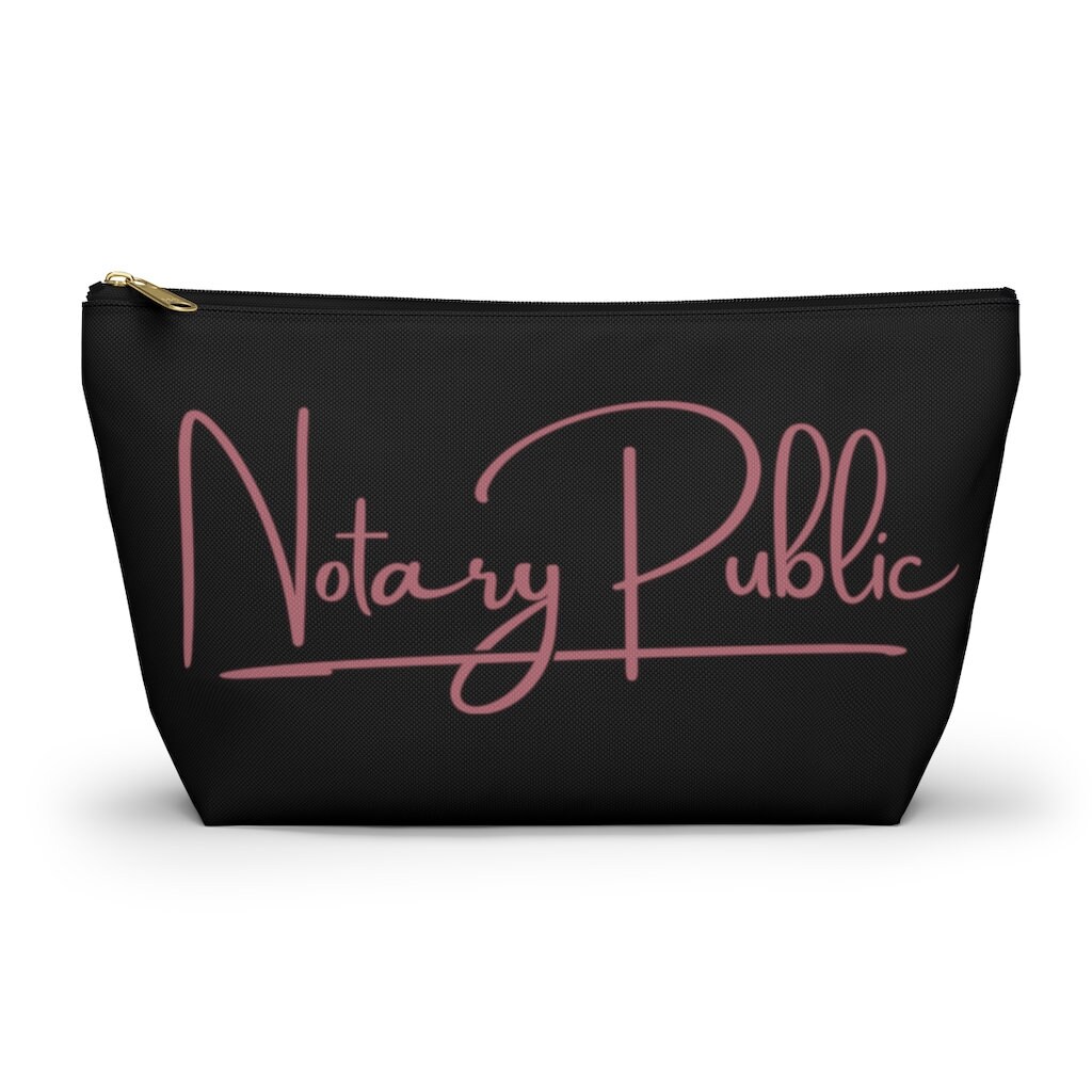 Notary Public Rose Gold Accessory Pouch W T-bottom - Etsy