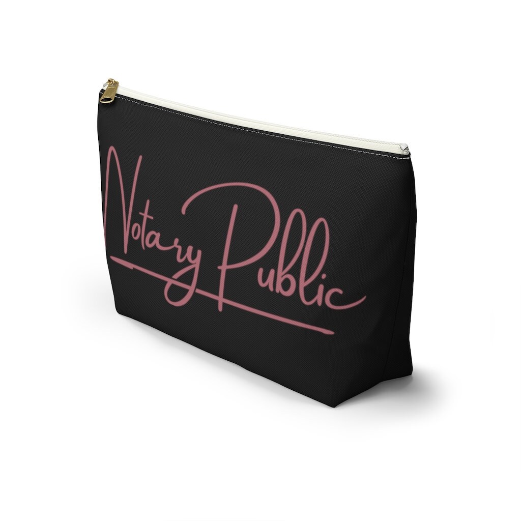 Notary Public Rose Gold Accessory Pouch W T-bottom - Etsy