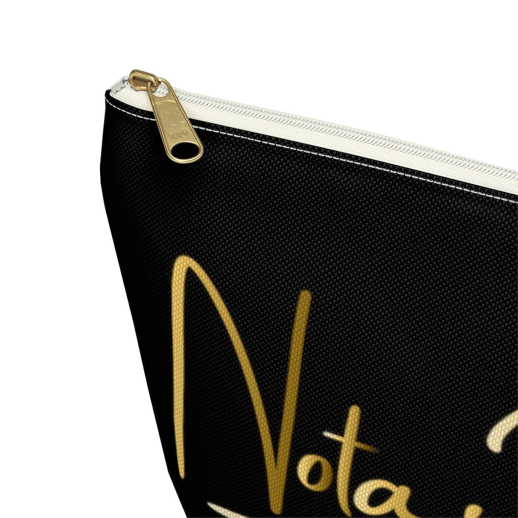 Notary Public Gold Accessory Pouch W T-bottom Personalised - Etsy