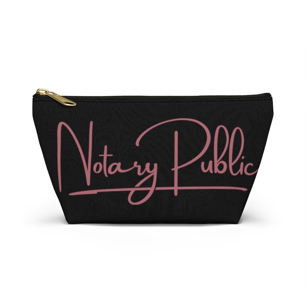 Notary Public Rose Gold Accessory Pouch W T-bottom - Etsy