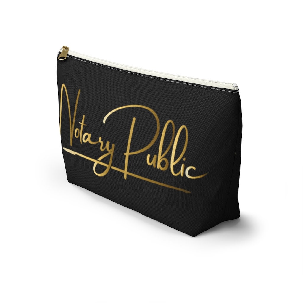 Notary Public Gold Accessory Pouch W T-bottom - Etsy