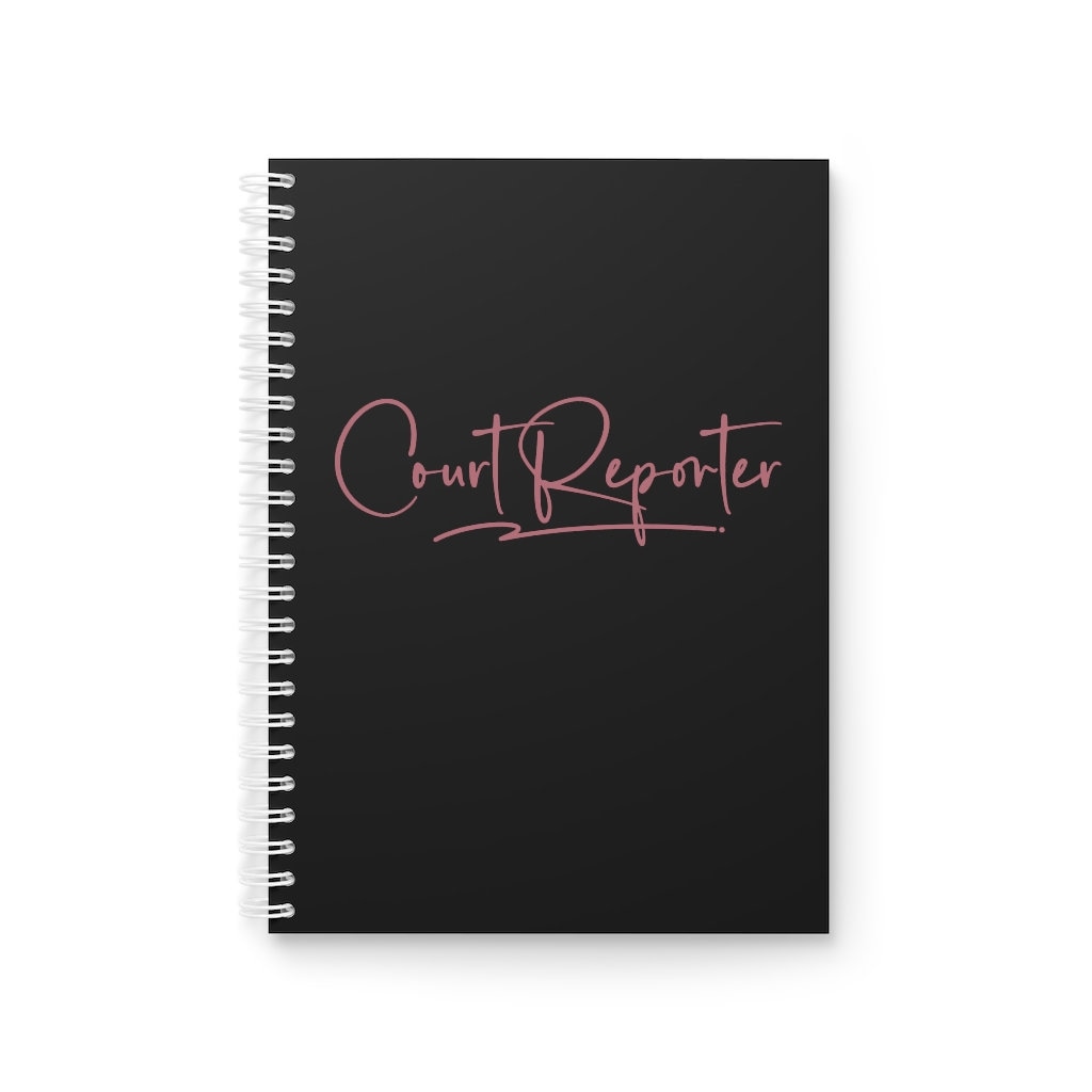 Court Reporter Rose Gold Spiral Notebook - Etsy