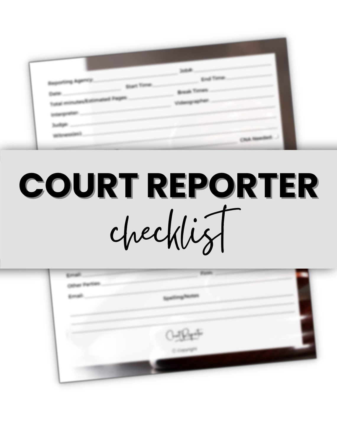 Digital Court Reporter Checklist - Etsy