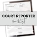 Digital Court Reporter Checklist - Etsy