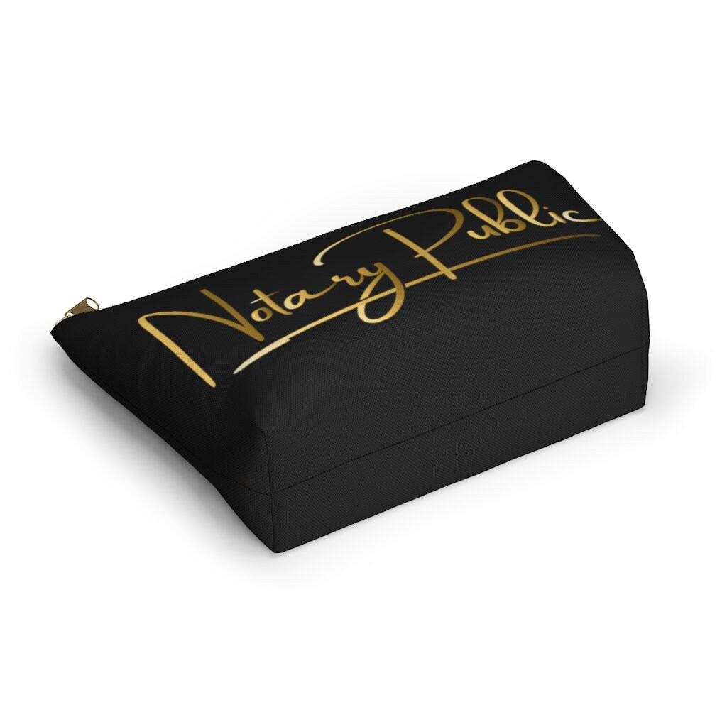 Notary Public Gold Accessory Pouch W T-bottom Personalised - Etsy