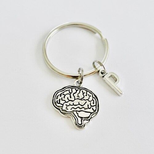 Brain Keychain Neurology Gift Anatomy Keychain Psychology - Etsy
