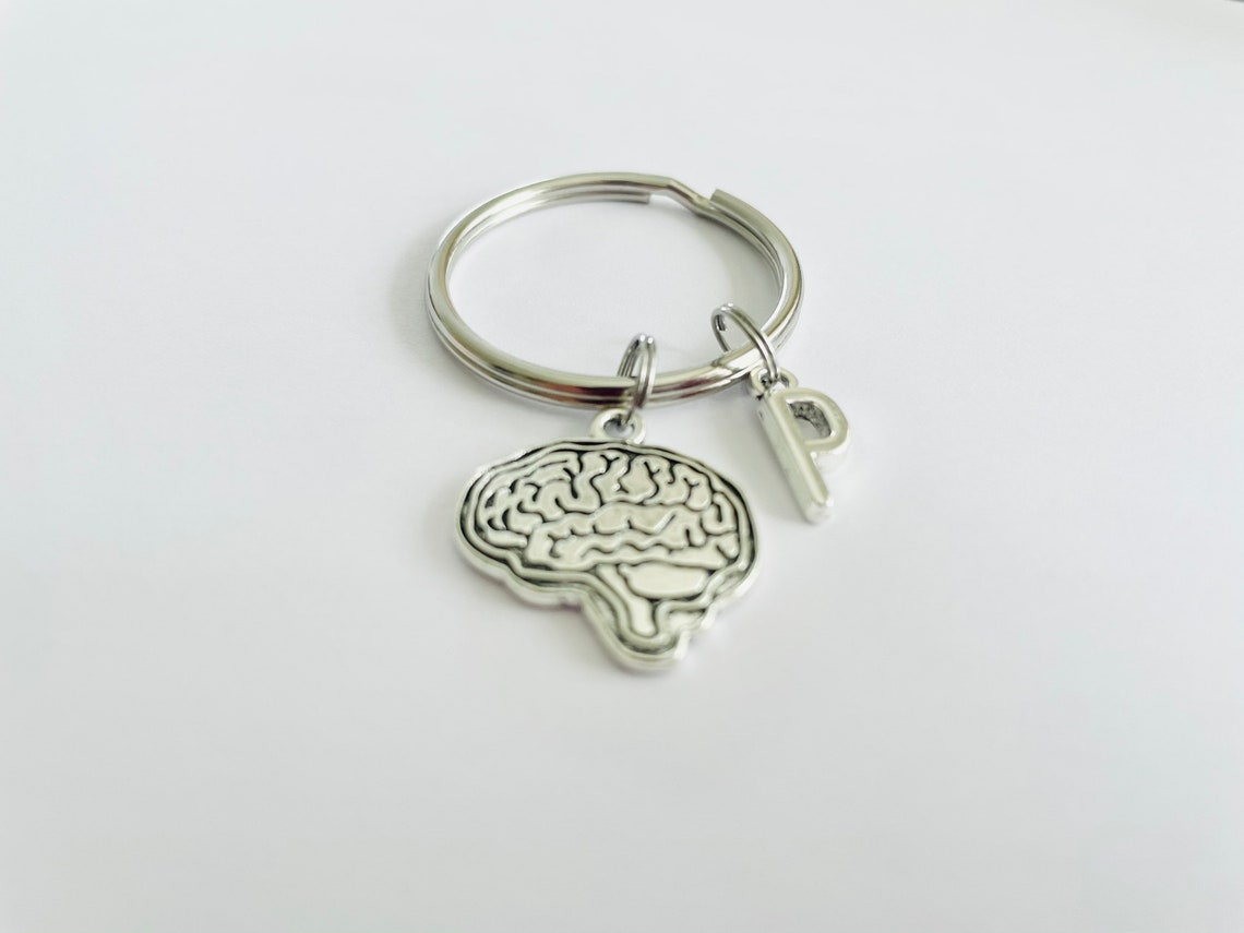 Brain Keychain Neurology Gift Anatomy Keychain Psychology - Etsy