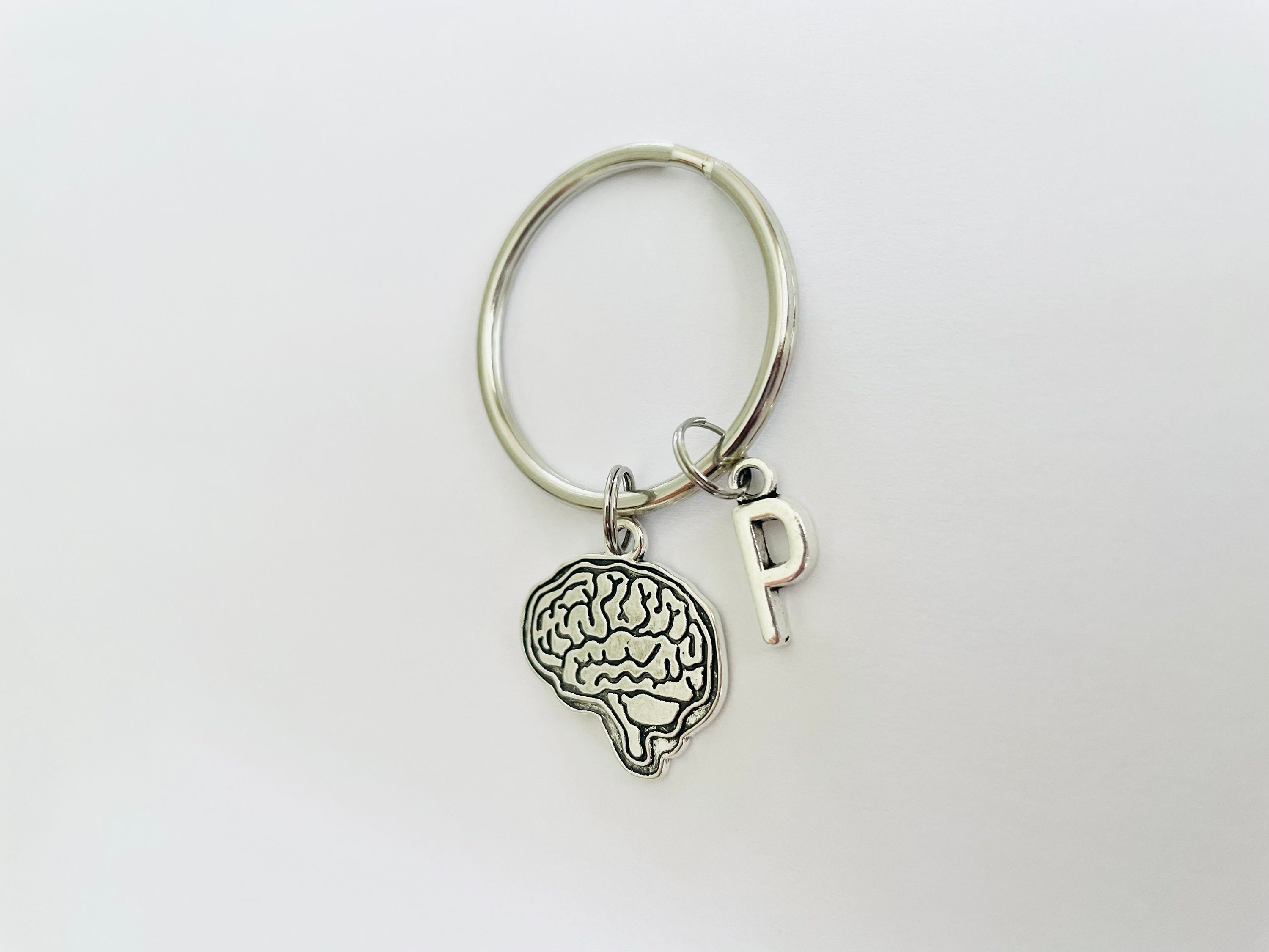 Brain Keychain Neurology Gift Anatomy Keychain Psychology - Etsy