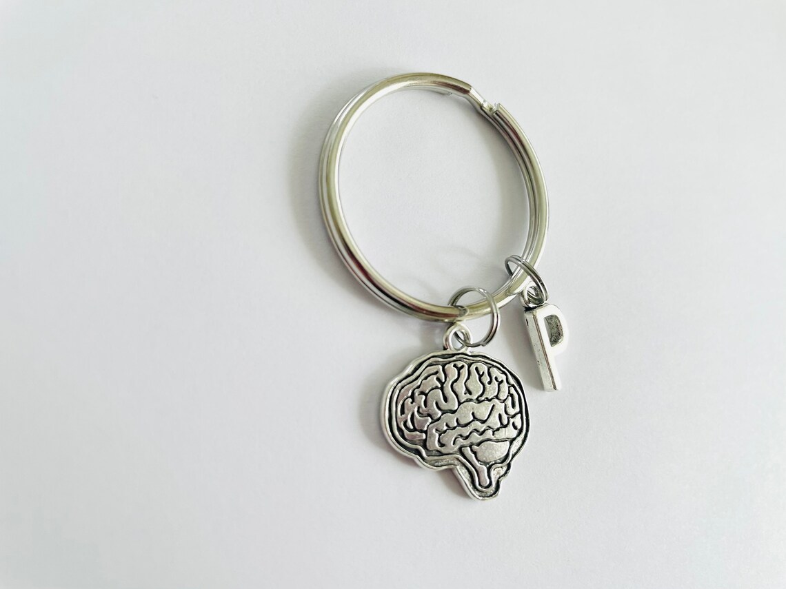 Brain Keychain Neurology Gift Anatomy Keychain Psychology - Etsy