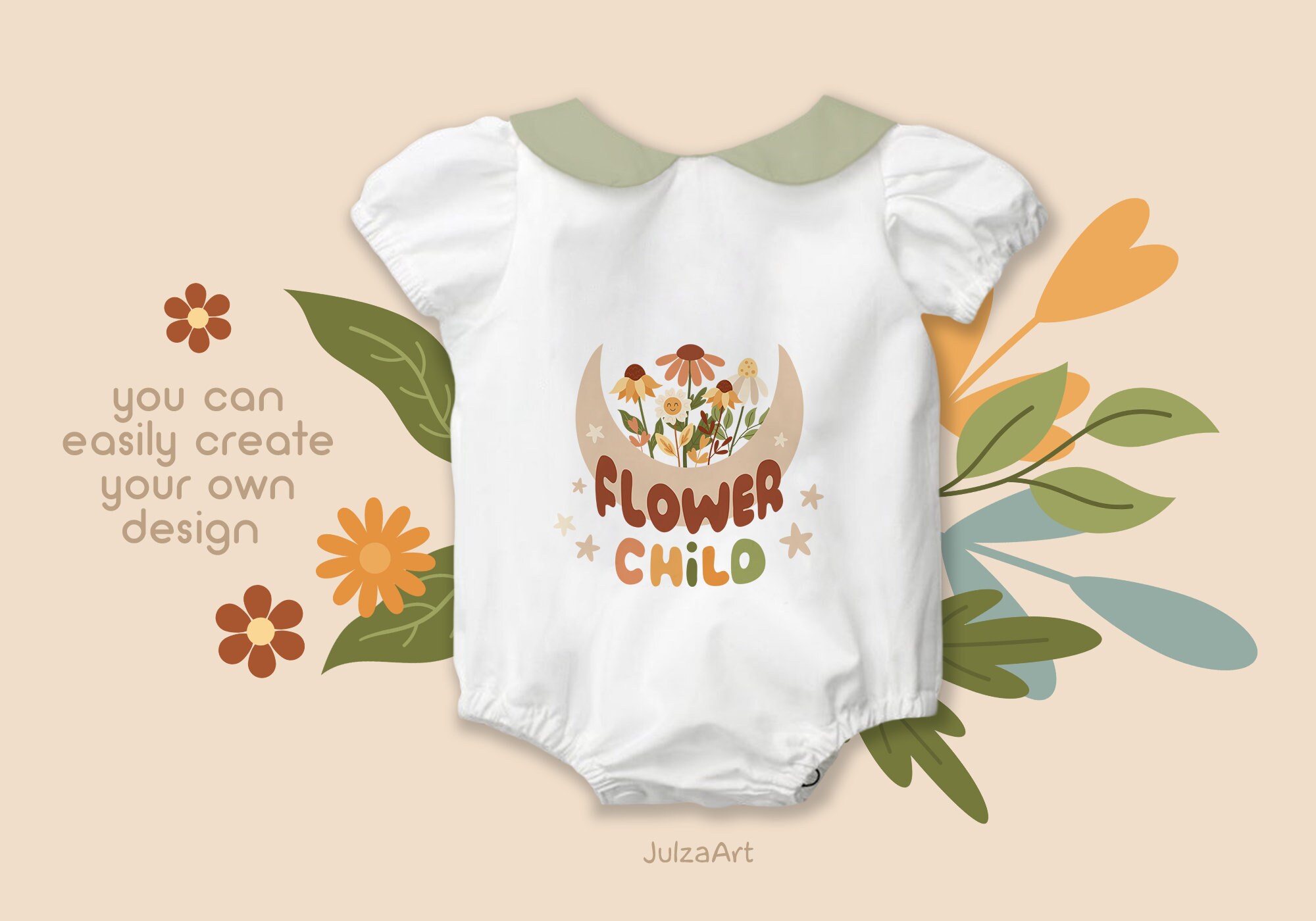 Retro Baby Clipart Groovy Svg Retro Flower Power Boho - Etsy UK