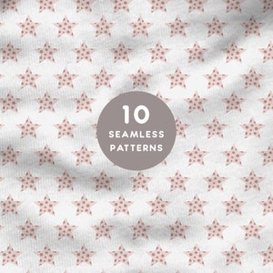 Good Night Baby Seamless Pattern, Moon and Stars Digital Paper, Cute ...