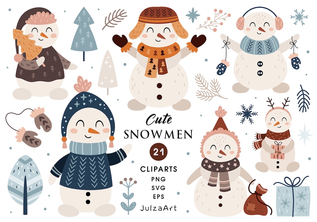 Snowman Clipart, Christmas Snowman Svg, Cute Snowman Png, Christmas ...