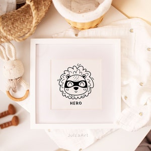 Superhero Svg, Superhero Clipart, Animal Clipart, Black and White ...