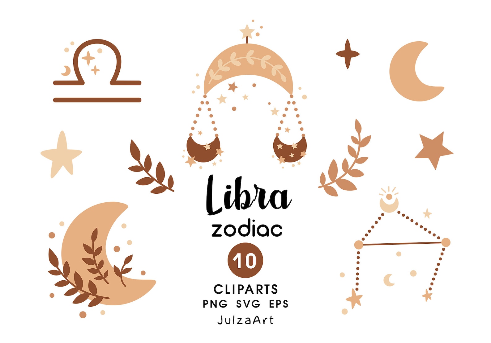 Libra Zodiac Clipart Libra Svg Star Zodiac Sign Png Libra - Etsy