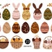 Boho Easter Eggs Clipart Set: Floral, Holiday, Spring - PNG SVG EPS ...