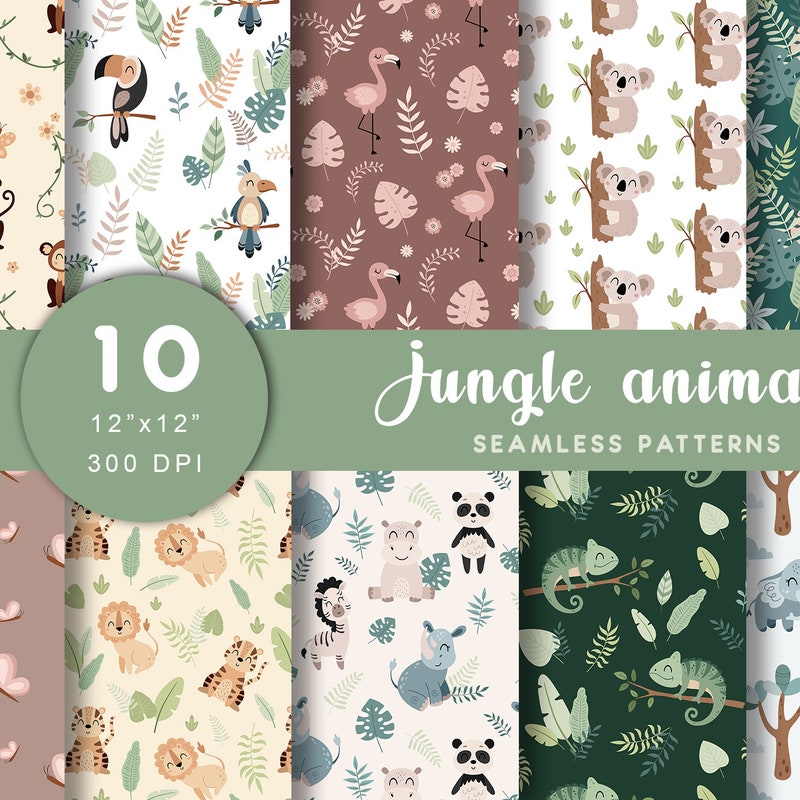 Safari Digital Paper - Etsy