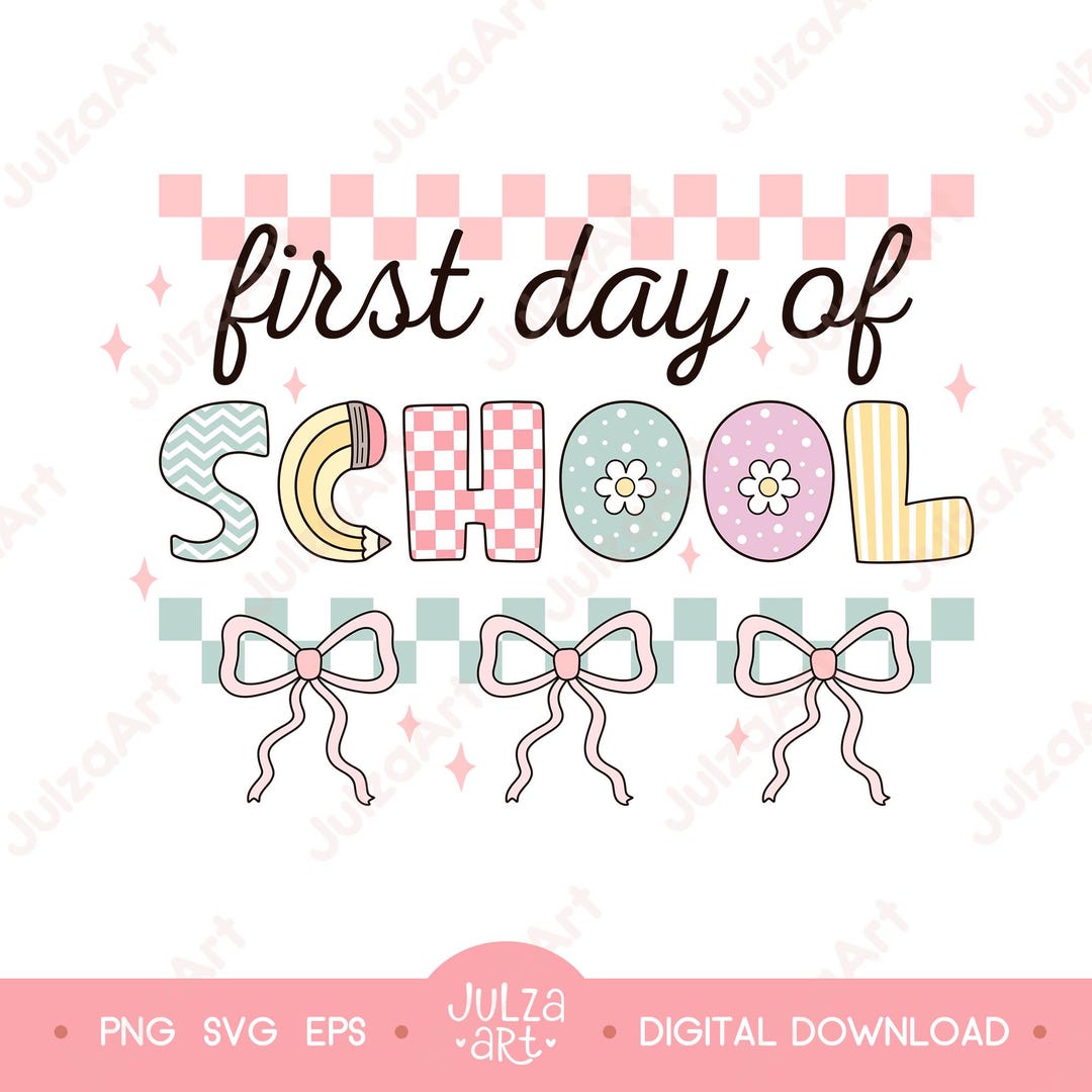 Coquette First Day of School Png, Back to School Svg, Groovy Teacher ...