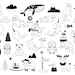 Arctic Animals Clipart, Black and White Animals Svg, Polar Animal Png ...