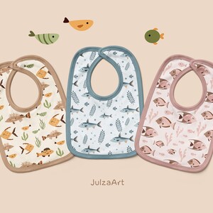 Fish Seamless Pattern, Boho Fishes Pattern, Nautical Digital Paper ...