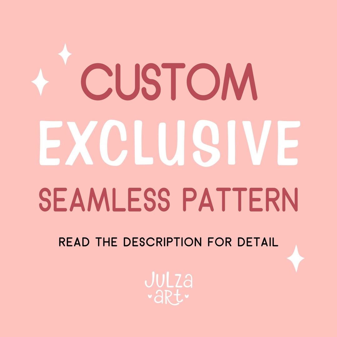 Custom Exclusive Seamless Pattern, Custom Design, Customized Exclusive ...