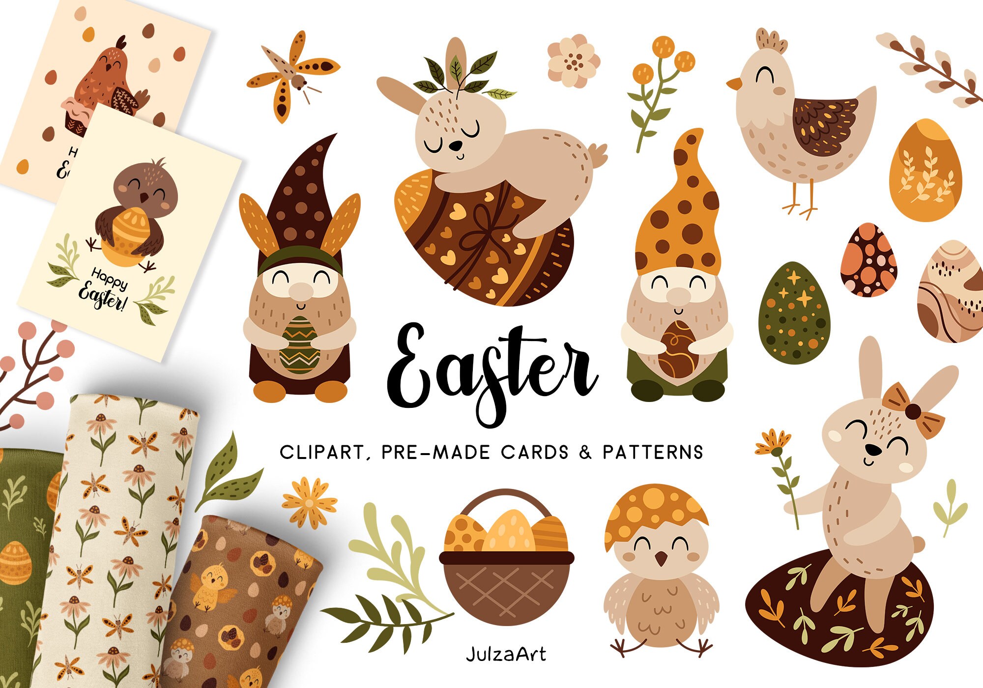 Easter Clipart Easter Egg Svg Easter Bunny Easter Chicken - Etsy
