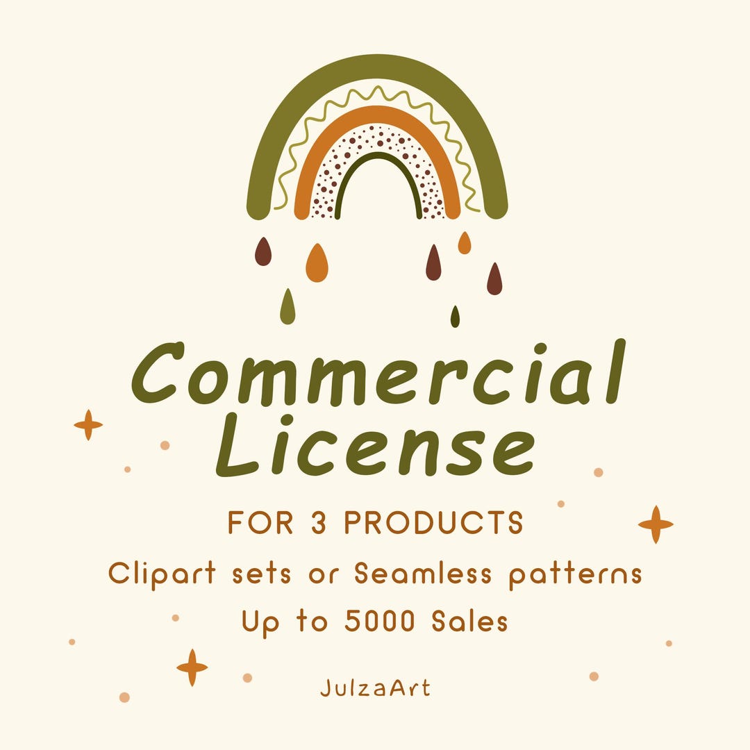 Commercial License - License to Use THREE Clipart Graphic Set or ...