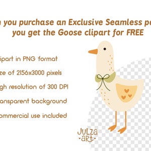 Exclusive Seamless Pattern Goose Pattern Cute Goose Paper Farm Animal ...