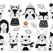 Fall Animals Clipart, Black and White Animals Svg, Woodland Animals ...
