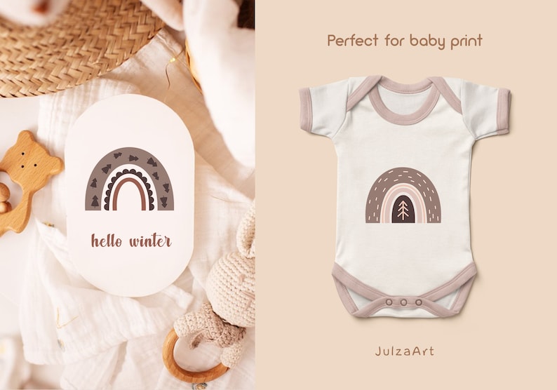 Rainbow Clipart Winter Rainbows Svg Christmas Rainbow Png - Etsy