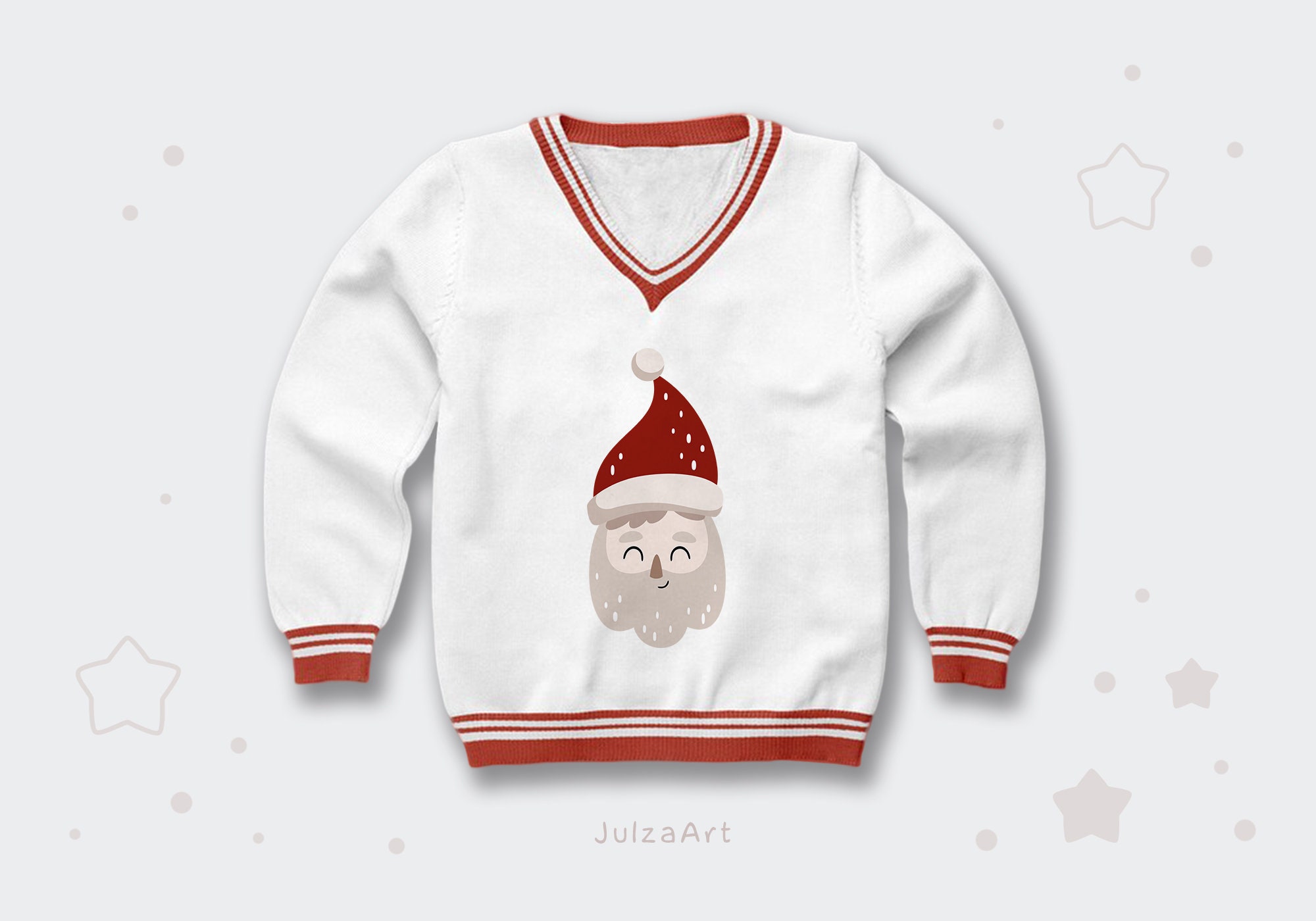 Merry Christmas Clipart Santa Svg Cute Baby New Year Clip - Etsy