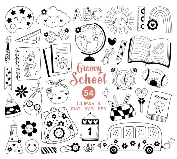 Back To School Clipart Images Black And White