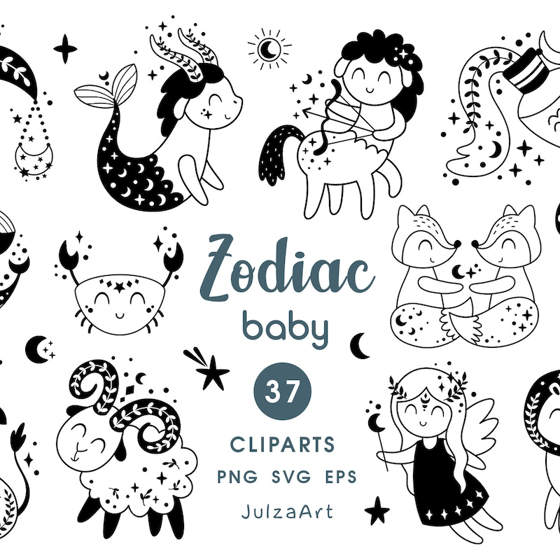 Zodiac Sign Nursery Print - Etsy