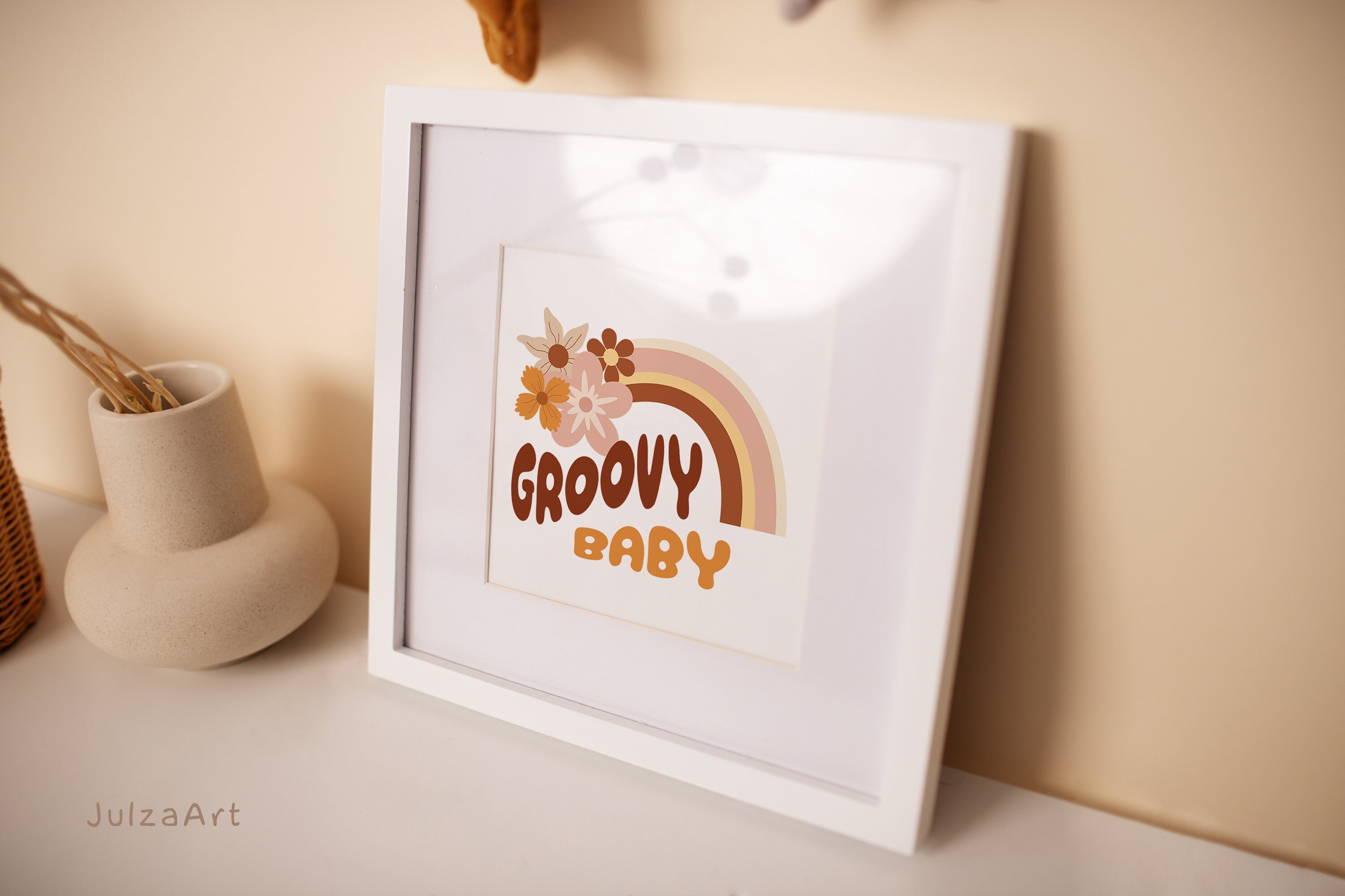 Retro Baby Clipart Groovy Svg Retro Flower Power Boho - Etsy UK