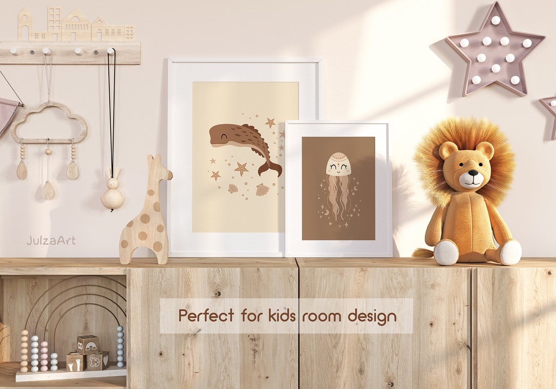 Sea Animals Clipart Boho Sea Life Svg Bohemian Undersea - Etsy