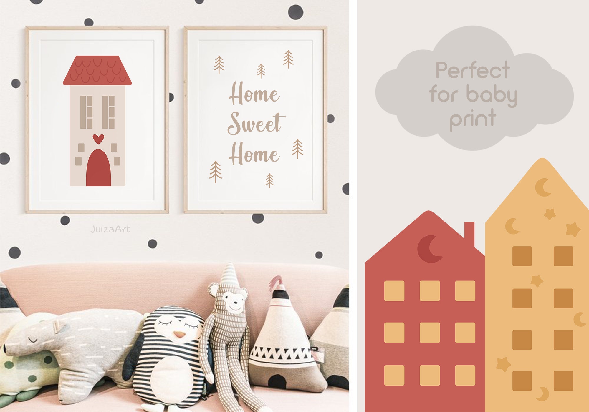 Scandinavian House Clipart: Nordic Winter Houses PNG SVG, Minimalist ...
