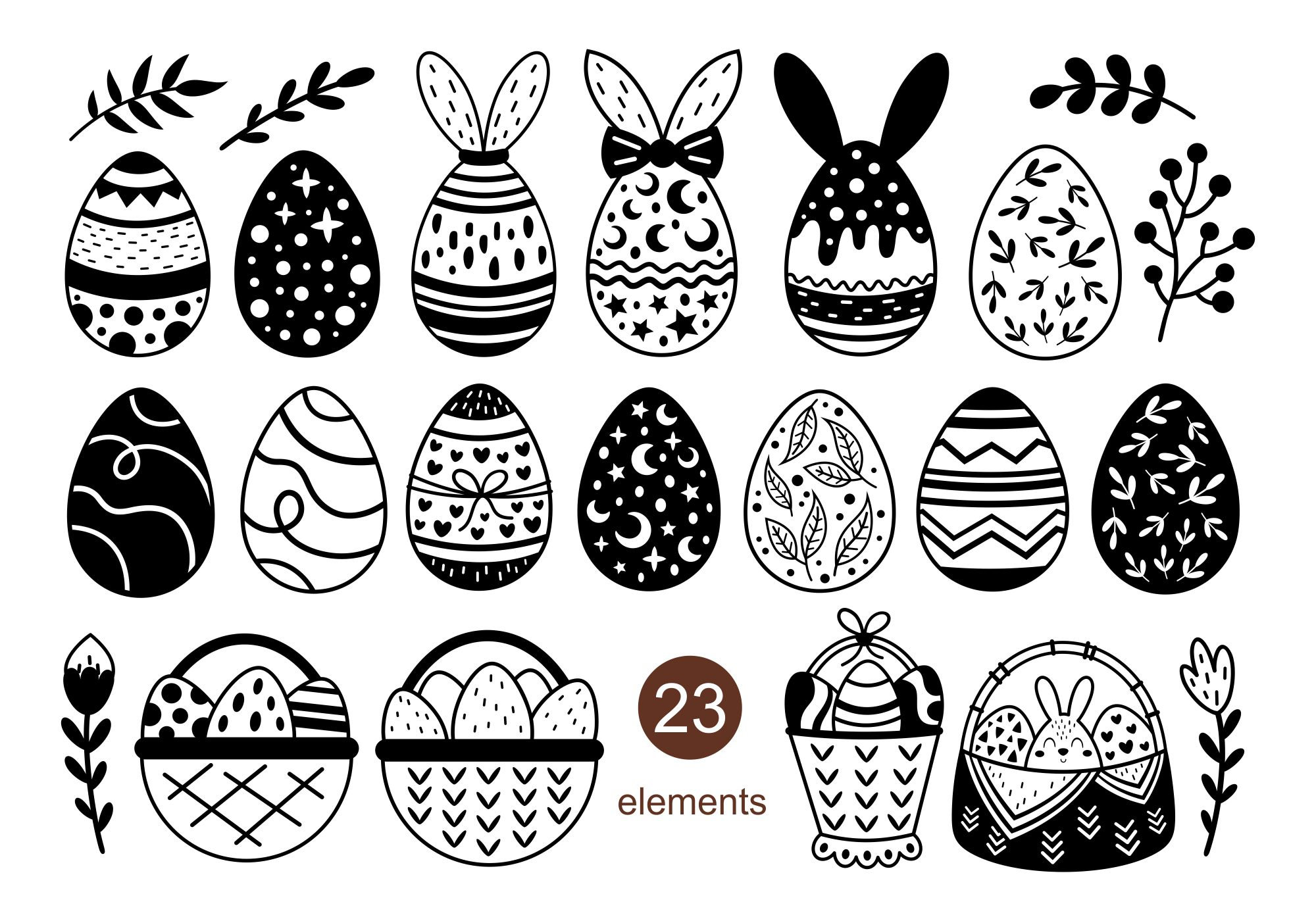 Eggs Clipart Black And White